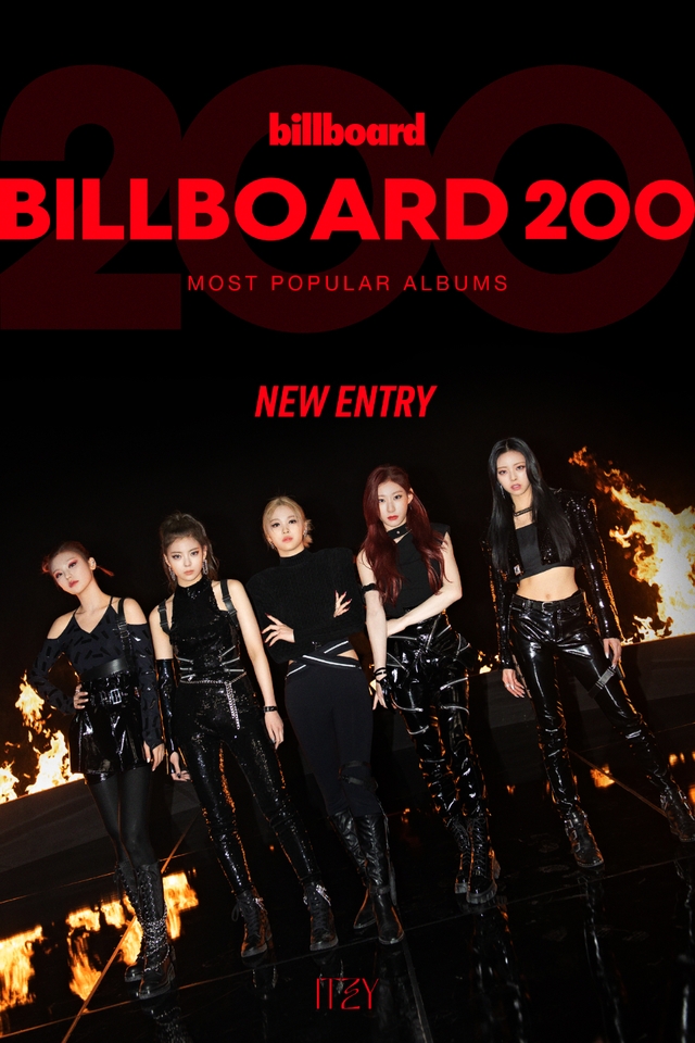 JYP娱乐的女子组合ITZY，首次进入"Billboard 200"