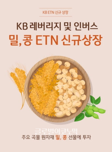 KB證, 주요 곡물 원자재 기초지수 ‘선물 ETN 4종’ 신규 상장 - 글로벌이코노믹